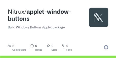 Github Nitruxapplet Window Buttons Build Windows Buttons Applet
