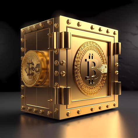 Premium Ai Image A Gold Safe With A Lock That Saysgoldon It