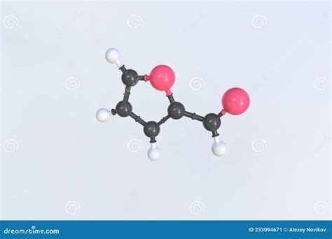 Furfural Molecule Scientific Molecular Model Looping 3d Animation