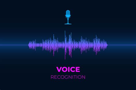 개인 사운드 어시스턴트 및 음성 인식 시스템 개념 밝은 그라데이션 이퀄라이저 웨이브가 있는 마이크 버튼 음파 지능형 스마트 Ai 기술 벡터 일러스트 반복에 대한 스톡 벡터