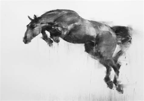 Horse Jumping Charcoal Drawing Charcoal Drawing Animals Horses