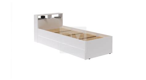 Односпальная кровать с ящиками Камелита 90х200 Белый купить в Москве недорого