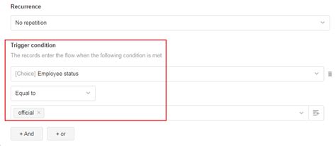 triggering mode trigger by date field hap