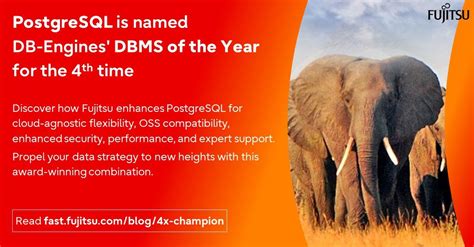 Fujitsu Software On Linkedin Postgresql Win As Dbms Of The Year By