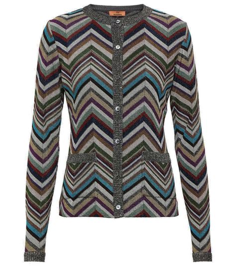 Missoni Zig Zag Wool Blend Cardigan Missoni