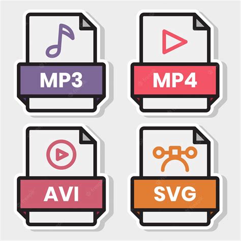 Premium Vector Document File Format Folder Pdf Doc Xls  Zip Txt