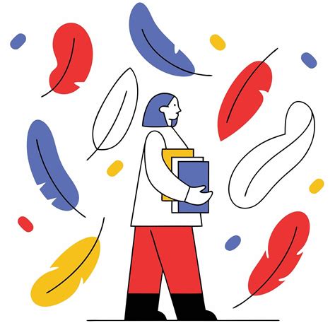 여성 서적 깃털 클립 Pixabay의 무료 벡터 그래픽