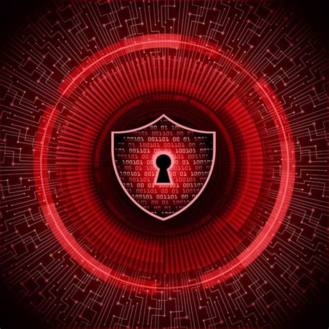 Premium Vector Closed Padlock On Digital Background Cyber Security