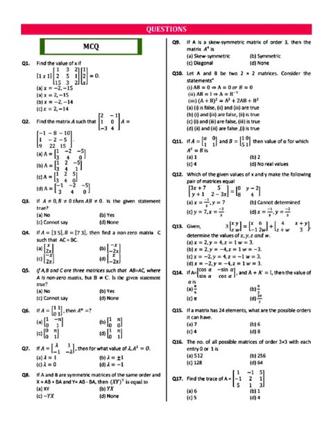 Matrix Assignment 3 Pdf