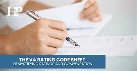 The VA Rating Code Sheet Demystifying Ratings And Compensation Hill Ponton P A