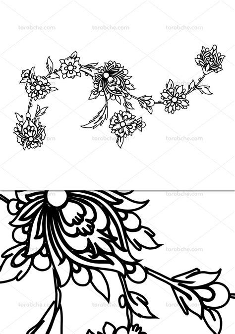 وکتور نشان ختایی مشکی گرافیک با طعم تربچه