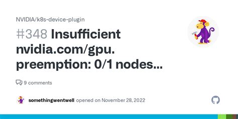 Insufficient Nvidia Gpu Preemption Nodes Are Available No Preemption Victims Found