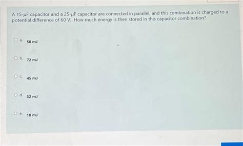 Solved A μF capacitor and a μF capacitor are connected Chegg