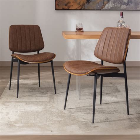 Cassingtonhome Moore Faux Leather Dining Chairs Temple And Webster