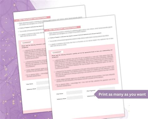 Dermaplaning Consultation Consent Form Professional Skincare Forms For