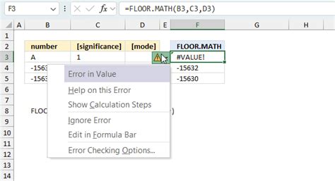 How To Use The FLOOR MATH Function