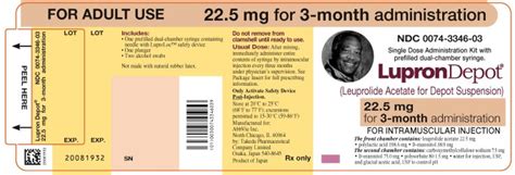 Dailymed Lupron Depot Leuprolide Acetate Kit