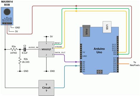 interfacing max9814 microphone agc amplifier module with 56 off