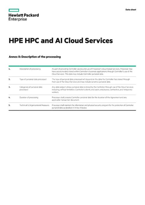 Hpe Hpc And Ai Cloud Services