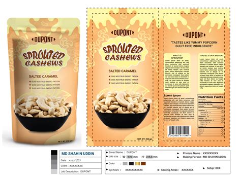 Pouch Bag Packaging Design Pouch Packaging Design By Md Shahin Uddin