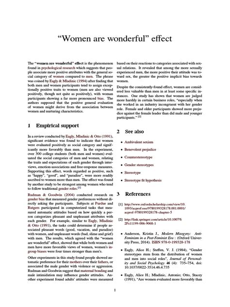 "Women Are Wonderful" Effect | PDF | Stereotypes | Gender Role