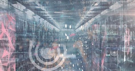 image of digital icons data processing and binary coding over empty