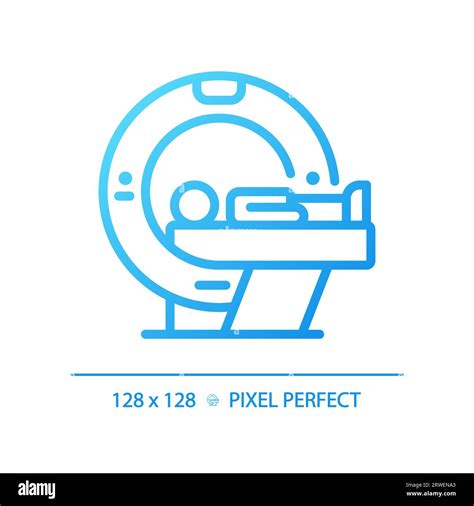 ct scan pixel perfect gradient linear vector icon stock vector image