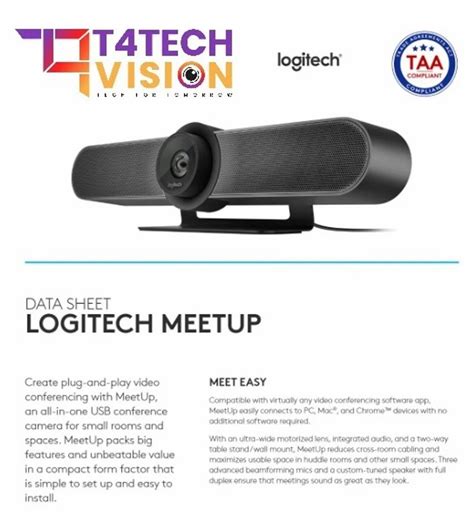 Logitech Meetup Video Conferencing System T Tech Vision Private Limited At Piece New