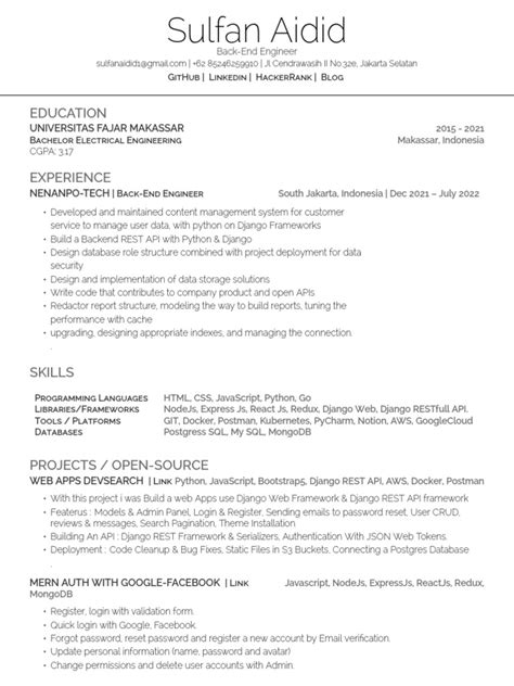 sulfan s resume hackerresume 2 pdf world wide web internet and web