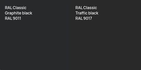 Compare Ral Classic Graphite Black With Other Colors