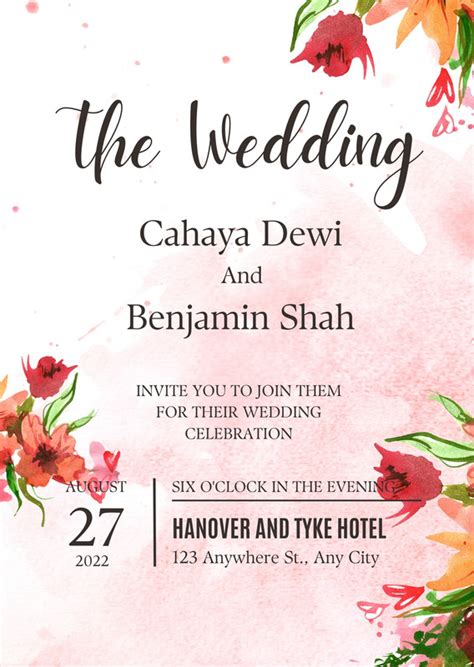Page 21 Free Editable Printable Floral Invitation Templates Canva