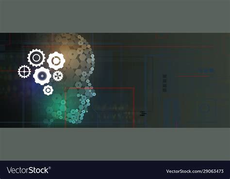 Abstract Artificial Intelligence Cloud Computing Vector Image