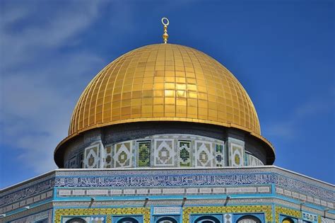 La Cúpula Dorada De La Roca De La Mezquita De Al Aqsa En Jerusalén