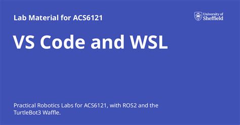 Vs Code And Wsl Lab Material For Acs6121