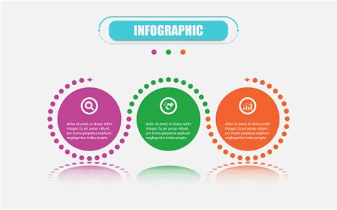 3 가지 옵션이있는 프레젠테이션 비즈니스 인포 그래픽 템플릿 벡터 인포그래픽 서클 레이블 배너 요소 및 프레젠테이션 3 단계의 번호입니다 흰색 배경에 디자인 컨셉 반사 0