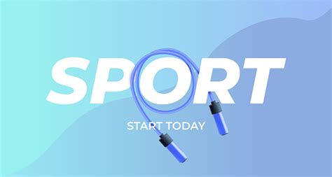 밧줄을 건너 뛰는 배너 템플릿 스포츠 3d 요소 물 한 병 케틀벨 스포츠를위한 탄성 밴드 줄넘기 밧줄에 대한 스톡 벡터 아트 및 기타 이미지 Istock