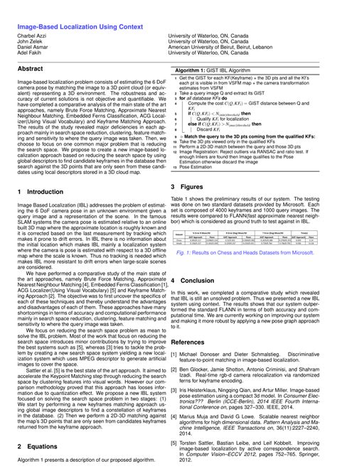 PDF Image Based Localization Using Context