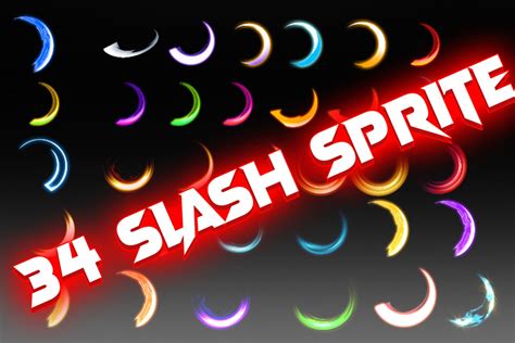 34 slash effect spritesheet 2d 2d textures and materials unity asset