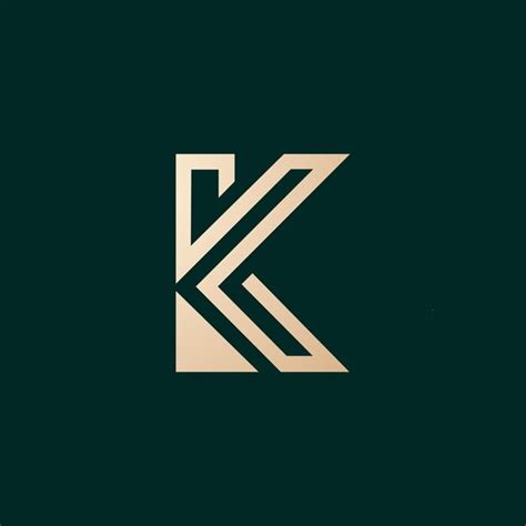 고급스럽고 현대적인 K 문자 로고 디자인 프리미엄 벡터