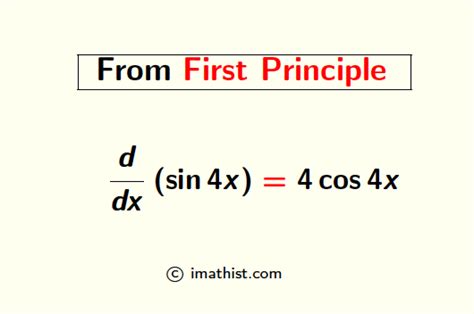 Derivative Of Sin4x By First Principle [limit Definition] Imath