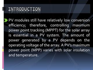 Maximum Power Point Tracking Saq Physics Science
