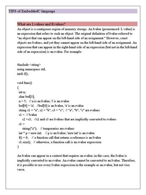 Tips of Embedded C | PDF | Subroutine | Variable (Computer Science)