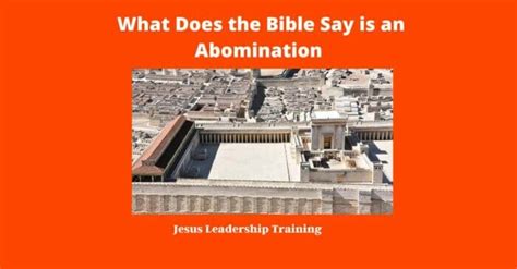 What Does The Bible Say Is An Abomination Abominations Bible Verses