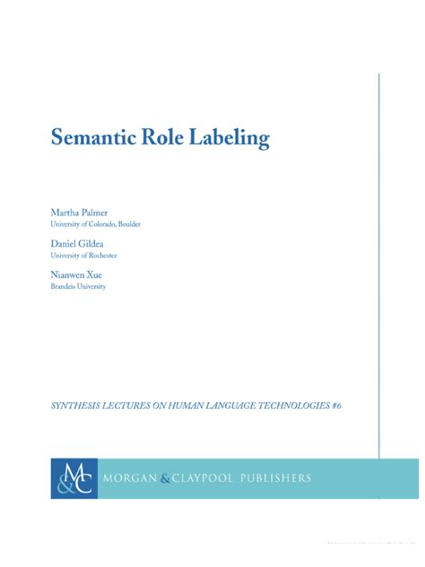 Semantic Roles Reading Pdf