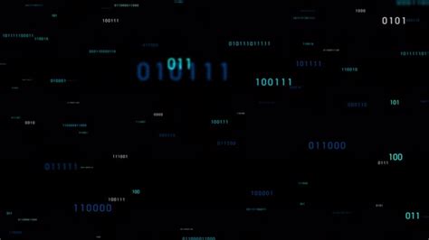 Binary Numbers Digits Scrolling Background Animation Motion Graphics