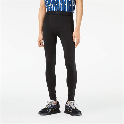 Lacoste Mens Leggings Black
