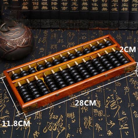 Multicolor Wooden Abacus Square 13 Digits Calculation Bead Montessori