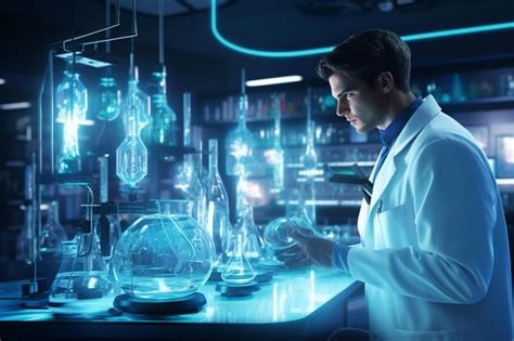 Premium Photo Scientist Conducting Experiments In A Laboratory Generative Ai