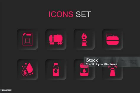 오일 휘발유 시험관 철도 수조 휘발유 용기 배럴 오일 장비 화재 및 드롭 달러 기호 아이콘을 설정합니다 벡터 0명에 대한 스톡 벡터 아트 및 기타 이미지 Istock