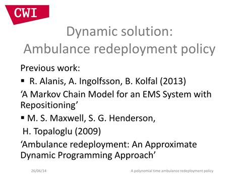 Ppt Polynomial Time Ambulance Redeployment Policy Powerpoint Presentation Id3064480